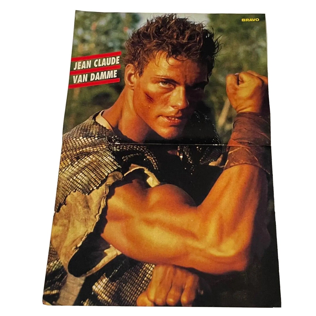 Jean Claude Van Damme \ Richard Dean Anderson \ A3 Double Side Vintage ...