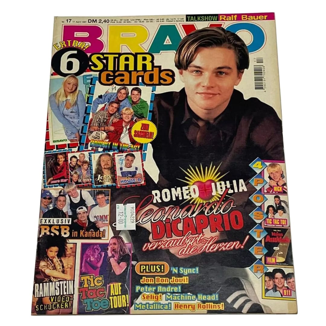 Vintage Rare Bravo Music Magazine,germany,april 1997,leonardo Dicaprio ...