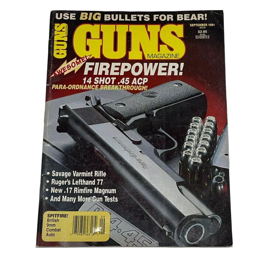 Vintage Rare GUNS Magazine September 1991 PDF Digital Download File ...