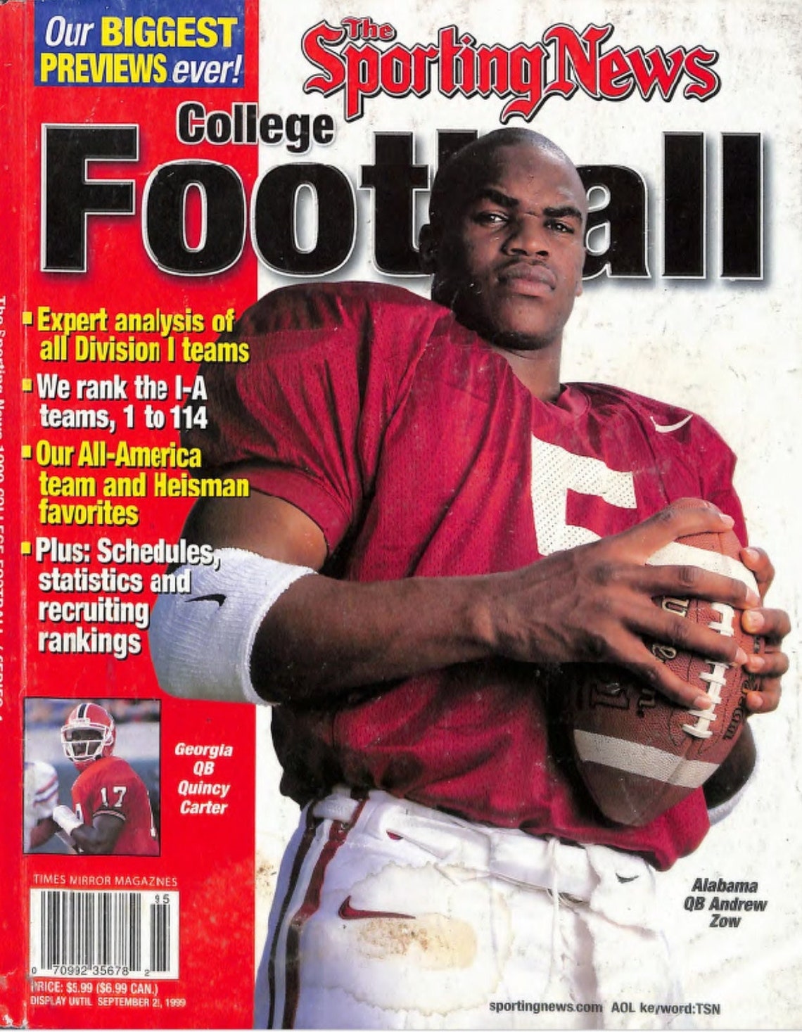 Vintage the Sporting News College Football Magazine September 1999 ...