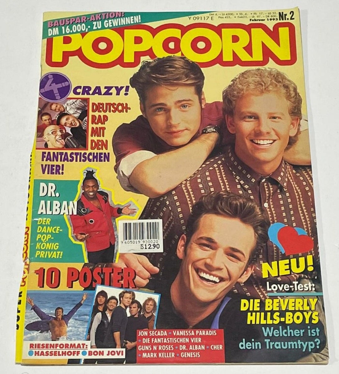Vintage Old POPCORN Germany Music Magazine, February 1993,jason ...