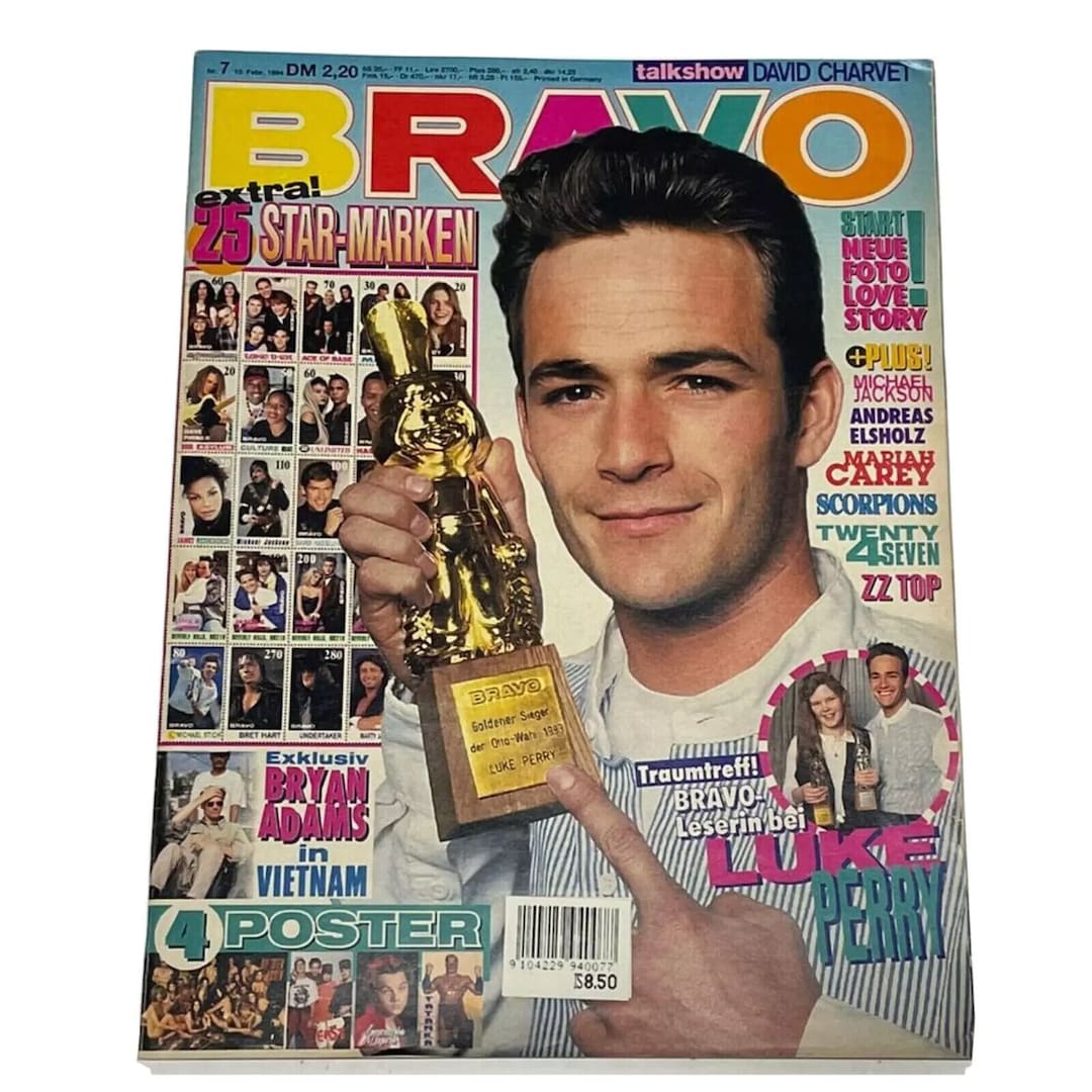 Vintage Bravo German Music Magazine, February 1994 Luke Perry,lorenzo ...