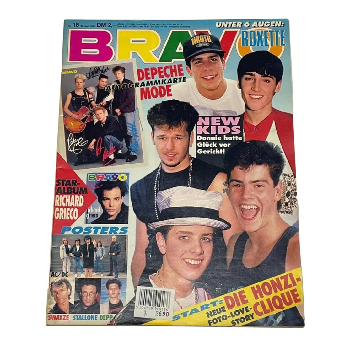 Vintage Bravo German Music Magazine, APRIL 1991,depeche Mode,tom Cruise ...