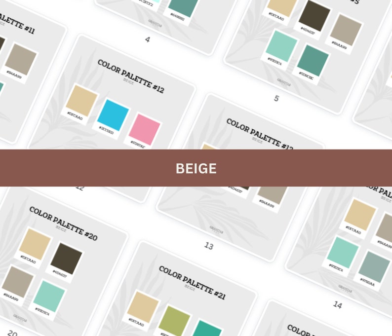 Elegant Color Palettes: Emerald, Modern Blue, Pastel Rose, Beige & More ...