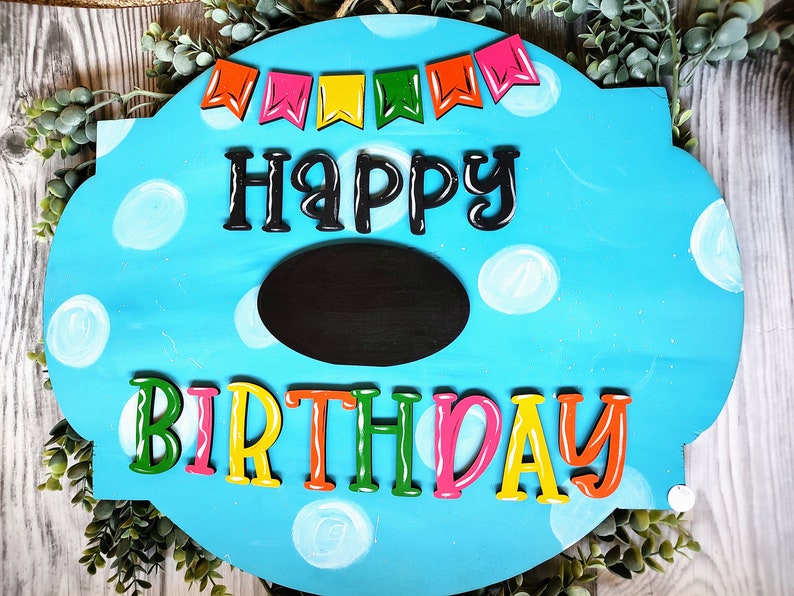 Personalized Happy Birthday Sign for Door or Wall. Reusable Happy ...