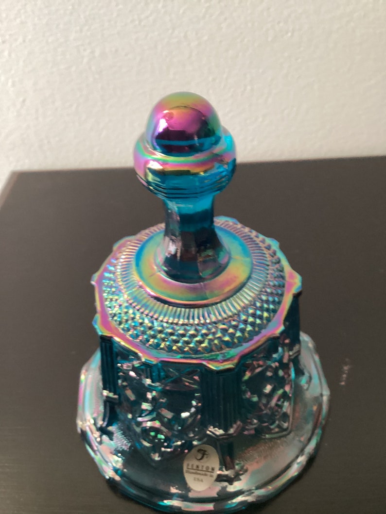 Fenton Carnival Glass Bell - Etsy