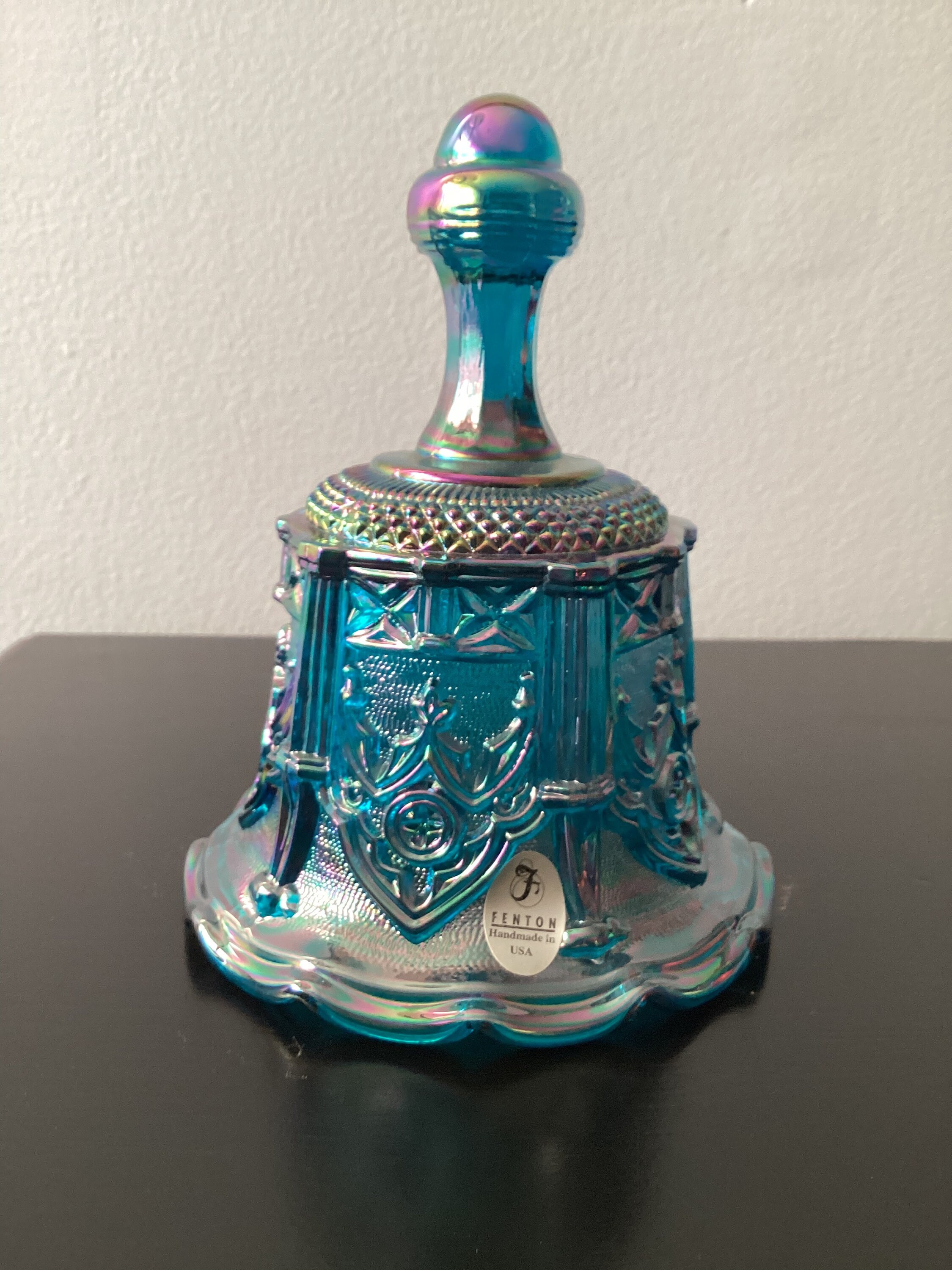 Fenton Carnival Glass Bell - Etsy
