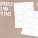 Printable Blank Digital 2 X 3.5 Inches Gift Tag With Rounded Corners ...
