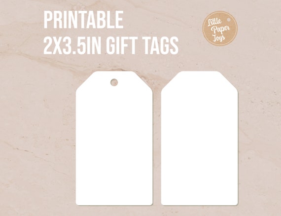 Printable Blank Gift Tag