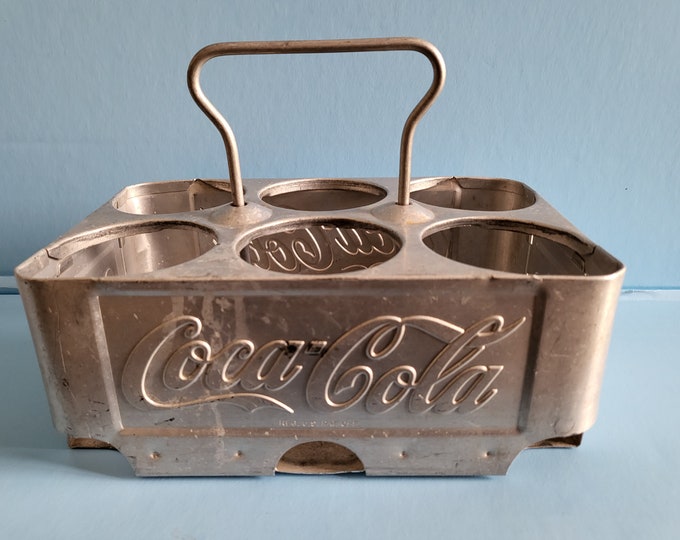 Aluminum Coca Cola 6 Bottle Carrier Metal Carton Six Pack Holder ...