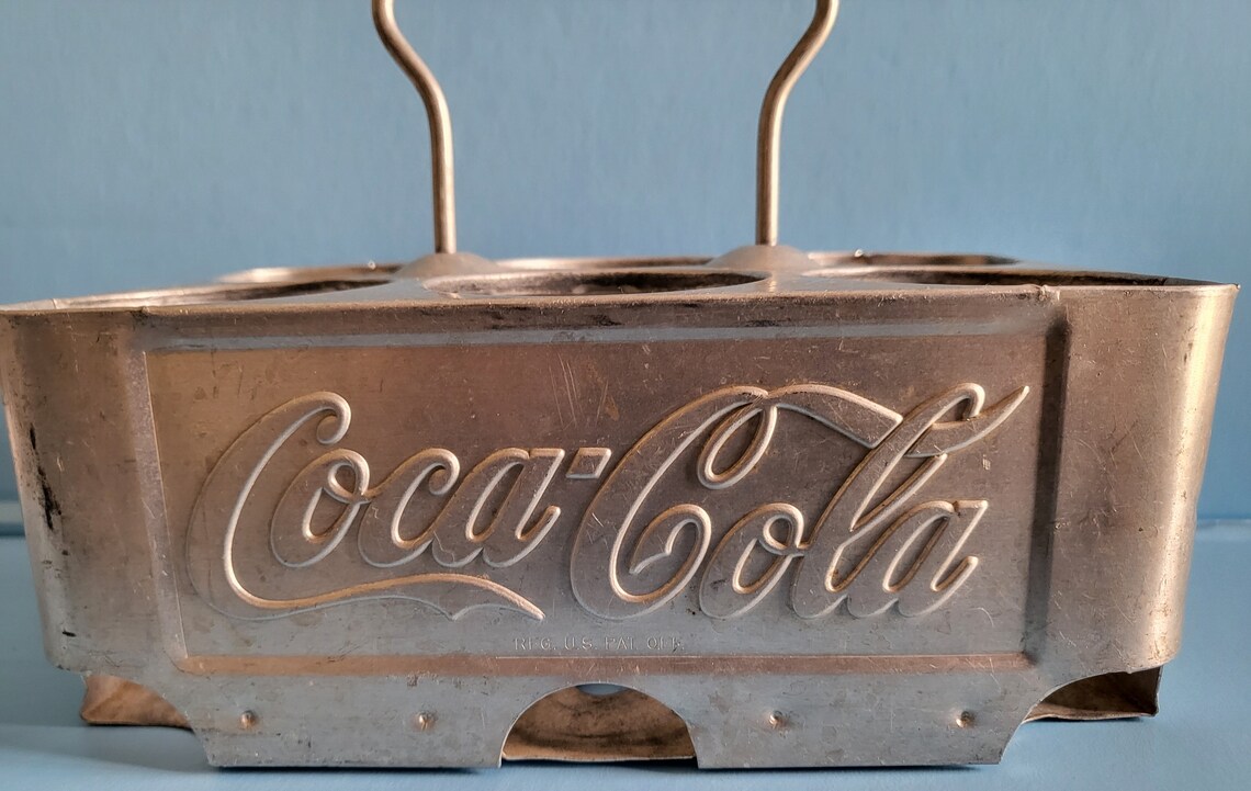 Aluminum Coca Cola 6 Bottle Carrier Metal Carton Six Pack Holder ...