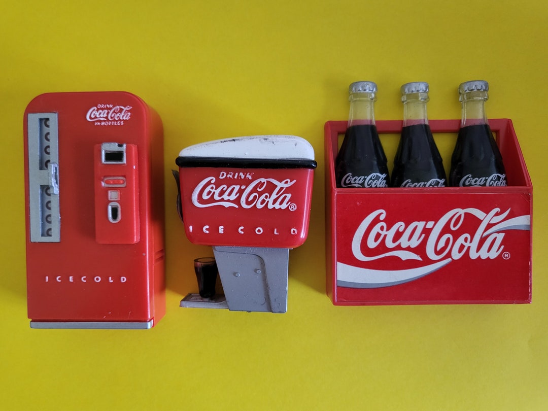 Coca Cola 3 Refrigerator Magnets Coke Machine Fountain Dispenser Coke ...