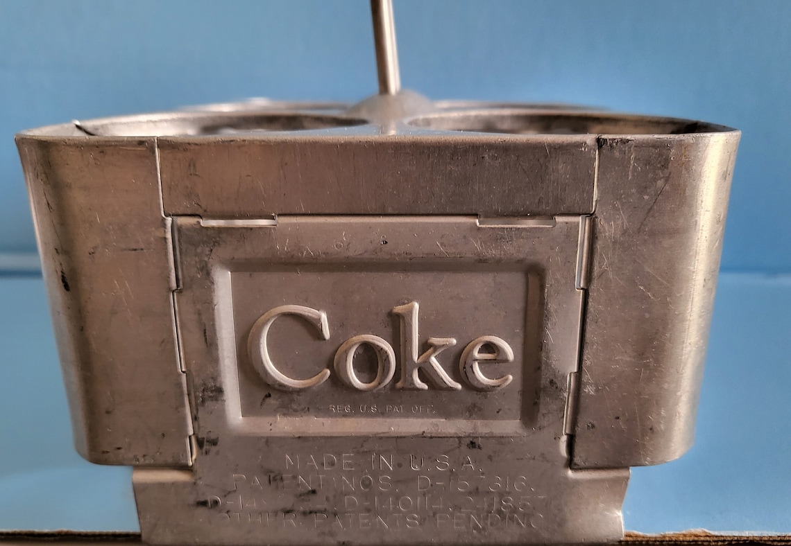 Aluminum Coca Cola 6 Bottle Carrier Metal Carton Six Pack Holder ...