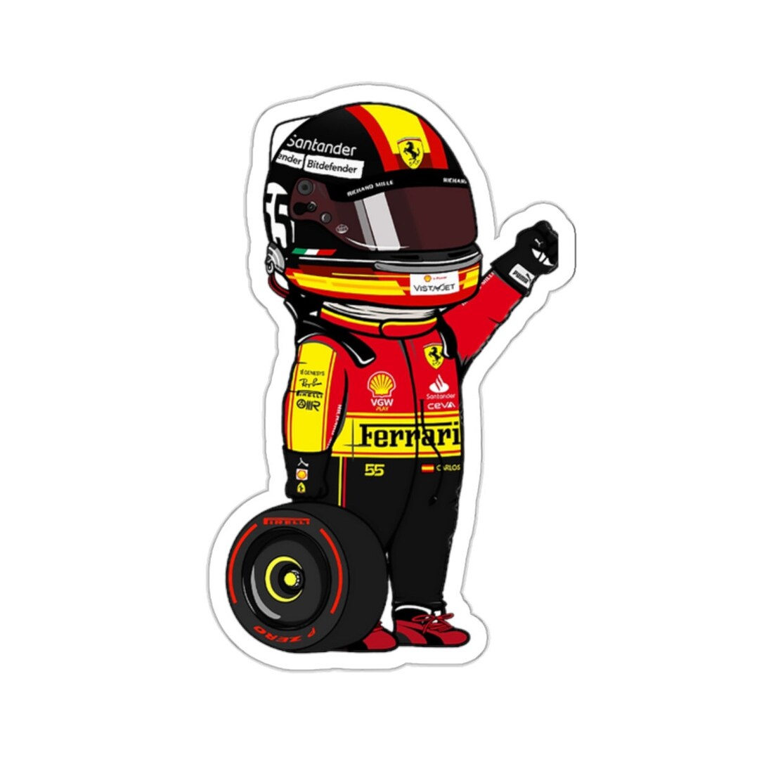 Carlos Sainz Monza Livery 2023 Sticker 2x2 3x3 4x4 6x6 Transparent or ...