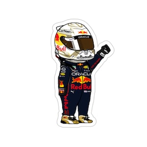 Max Verstappen Stickers 2x2 3x3 4x4 6x6 Transparent or White Print - Etsy