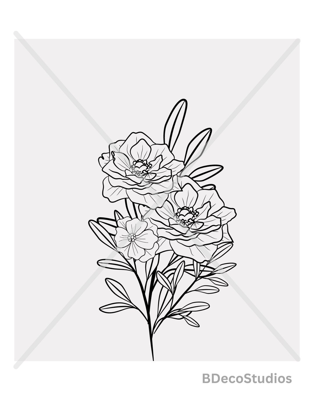 SET of 3 DIGITAL DOWNLOAD | Floral Print - Etsy