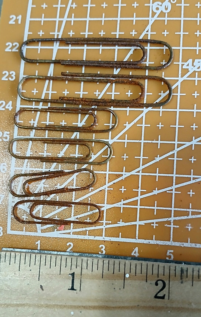 Rusted Paperclips - 20 Pieces, 3 Different Sizes - 1", 1 1/2", and 2 ...