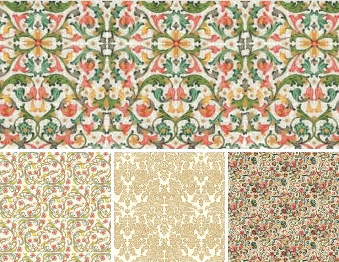 Variety Pack # 1 of Italian Florentine Papers, 4 Patterns, 4 - 10 X 7 ...