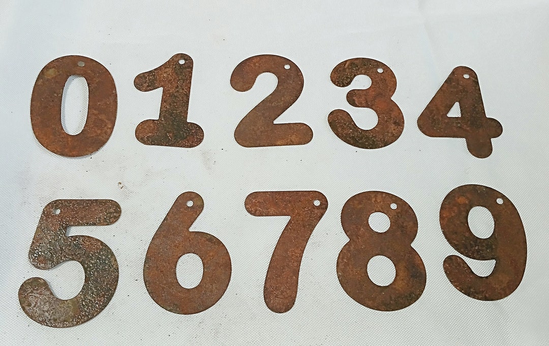 Pick Your Own Number Combination!! Individual Rusted Numbers 0 - 9 ...