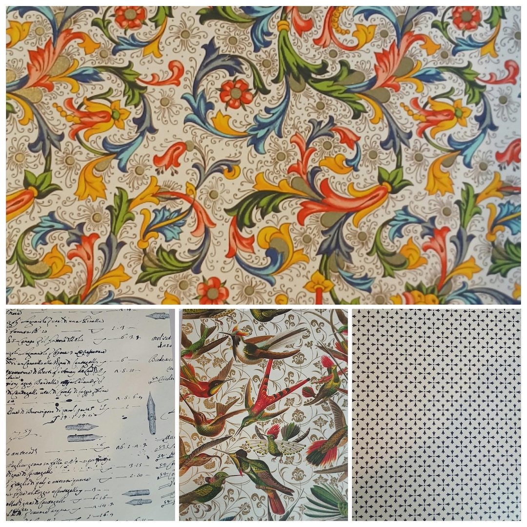 Variety Pack #6 of Italian Florentine Papers, 4 Patterns, 4 - 10 X 7 ...