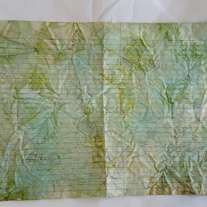 3 Folios of Distress Ink, Lined, Crinkled, Tea Dyed, Papers With Aged ...