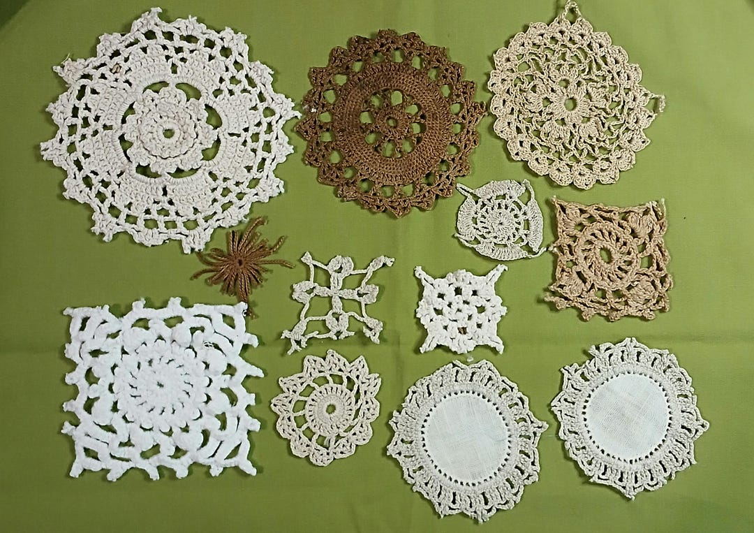 Vintage Doily Pack, Variety of Sizes, and Color, Small to Medium, Great ...