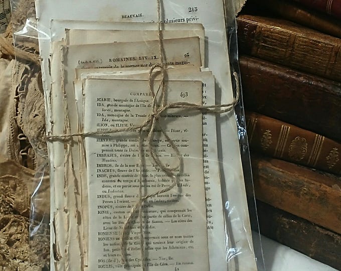 30 Pages Rag Paper, 1600's - 1800's French Rag Paper, From 15 Different ...