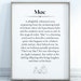 Mac Definition Printable |mac (irish for Son) Wall Art Decor ...
