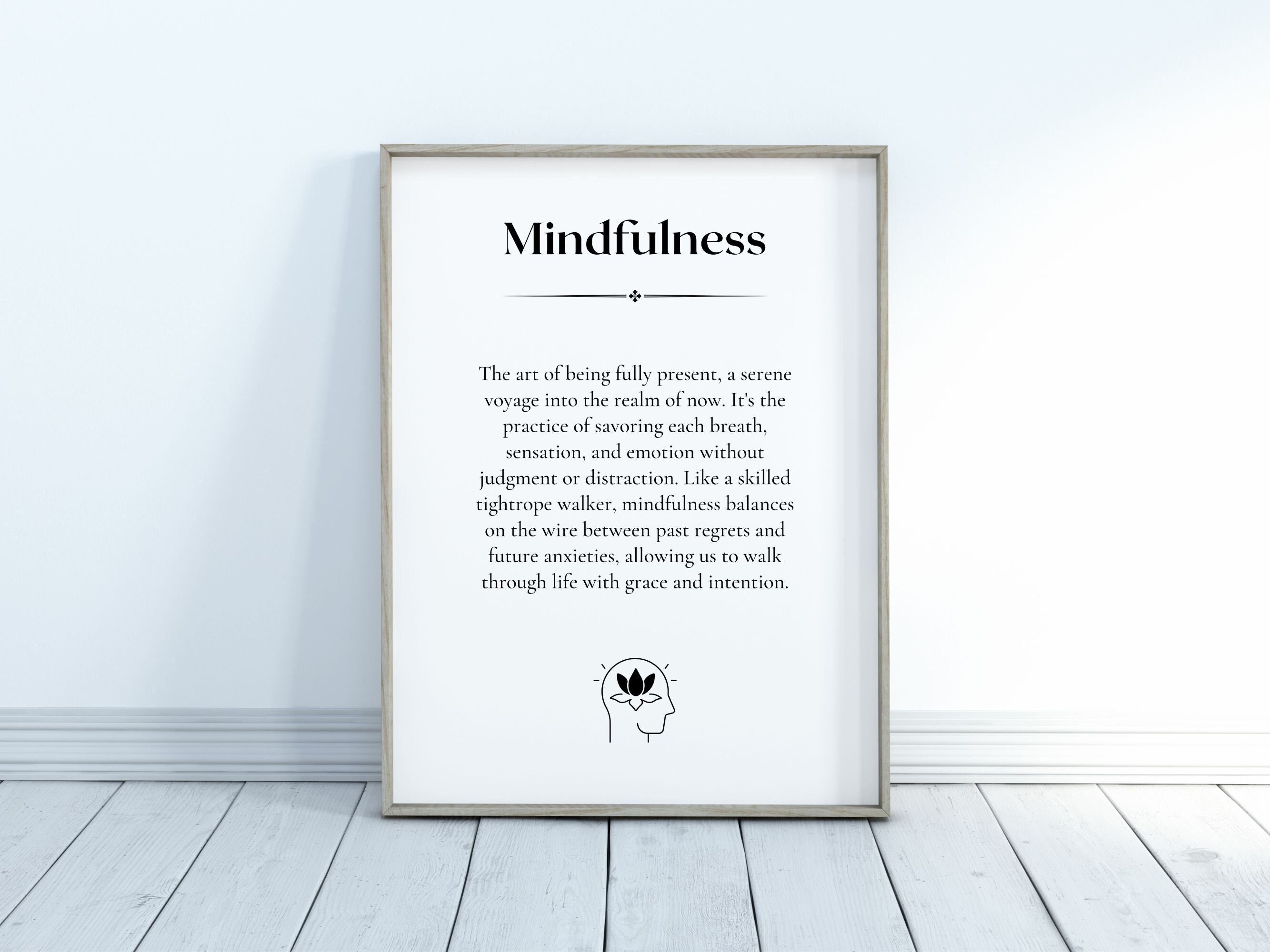 Mindfulness Definition Printable Instant Download Art for Home Decor ...