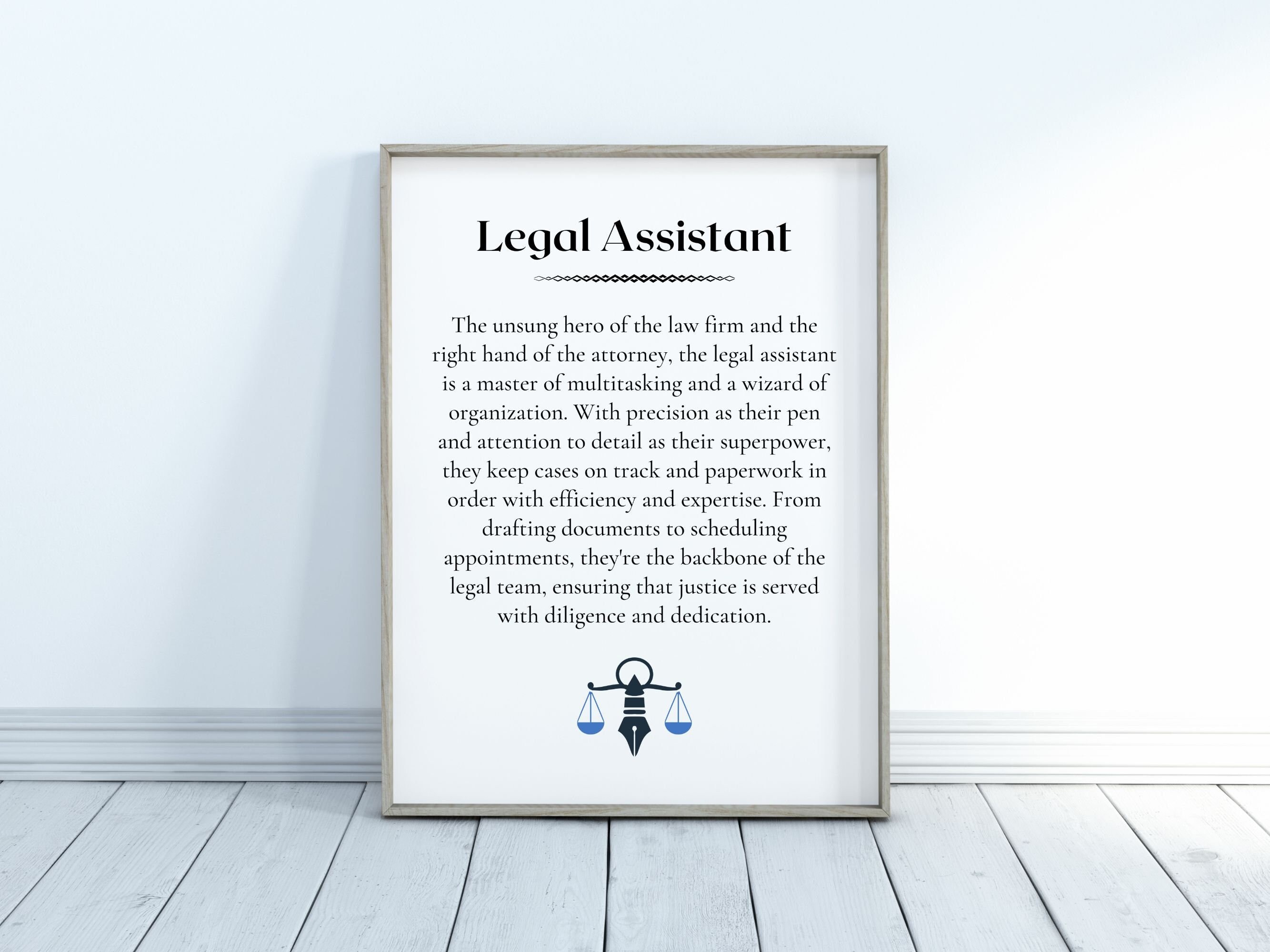 Legal Assistant Digital Download | Law Office Decor | Instant Wall Art ...