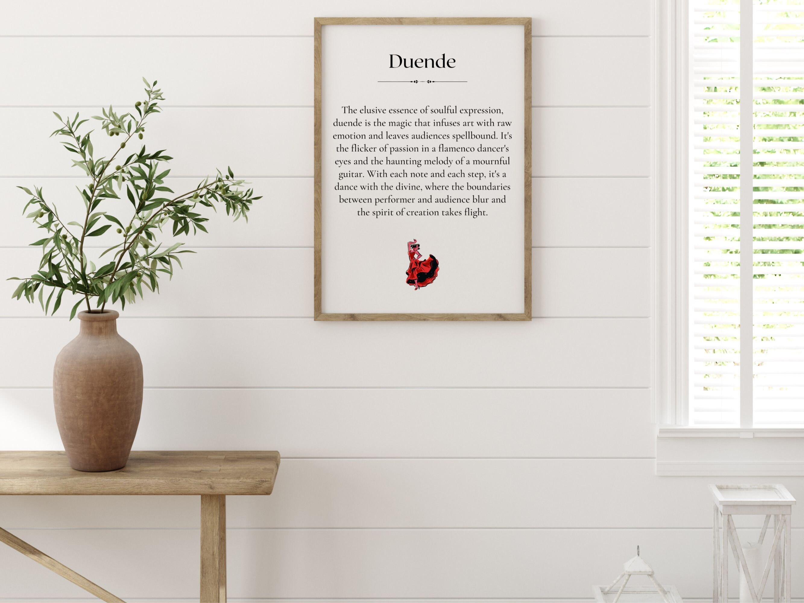 Duende Dance Definition Printable Wall Art, Spanish Dance Decor Digital ...