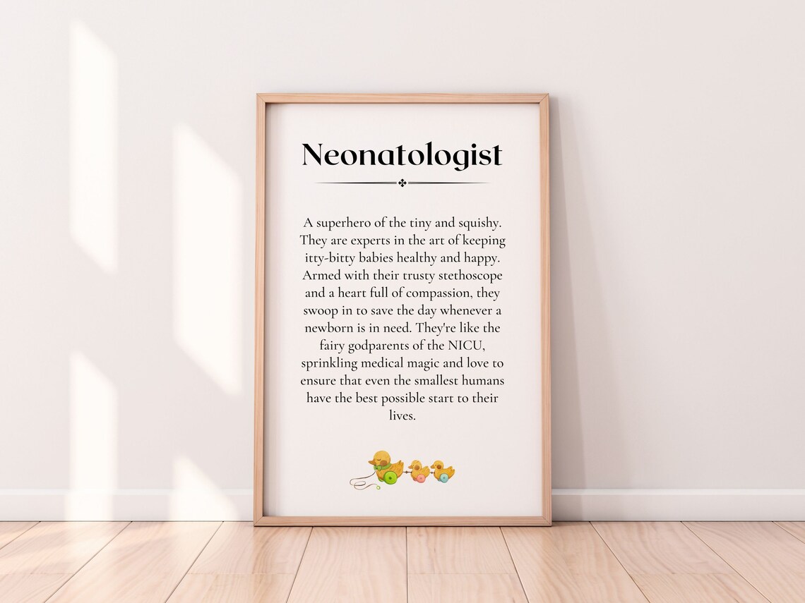 Neonatologist Definition Printable | Unique Gift for Doctors ...