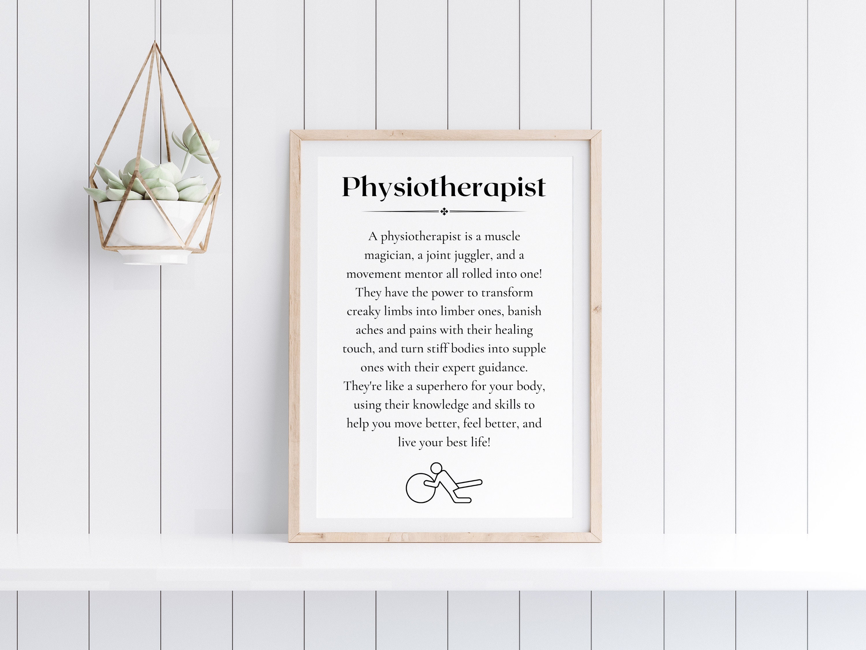 Physiotherapist Definition Printable Physiotherapist Gift Gift for ...