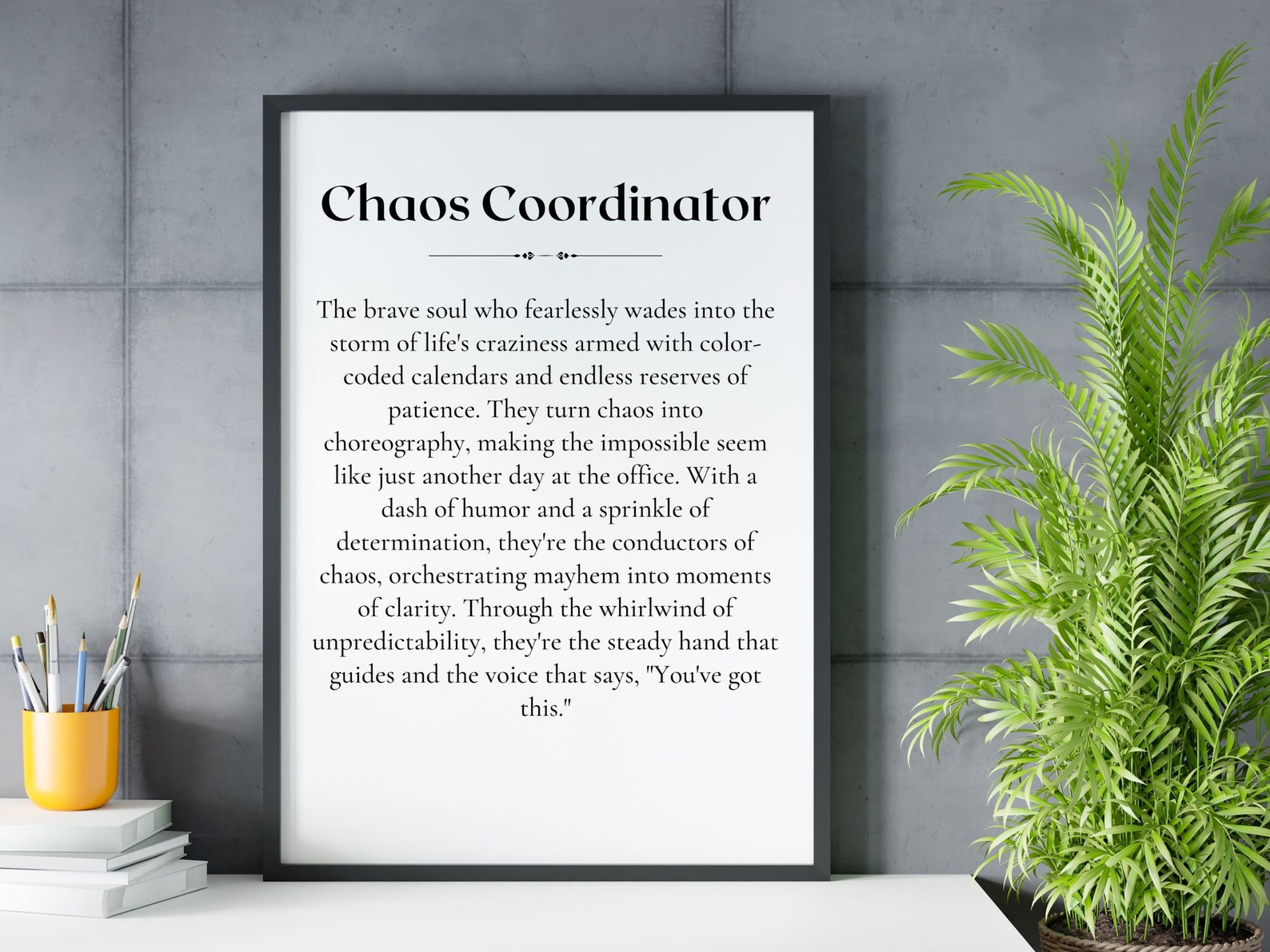 Chaos Coordinator Definition Printable - Stylish Typography Wall Art ...