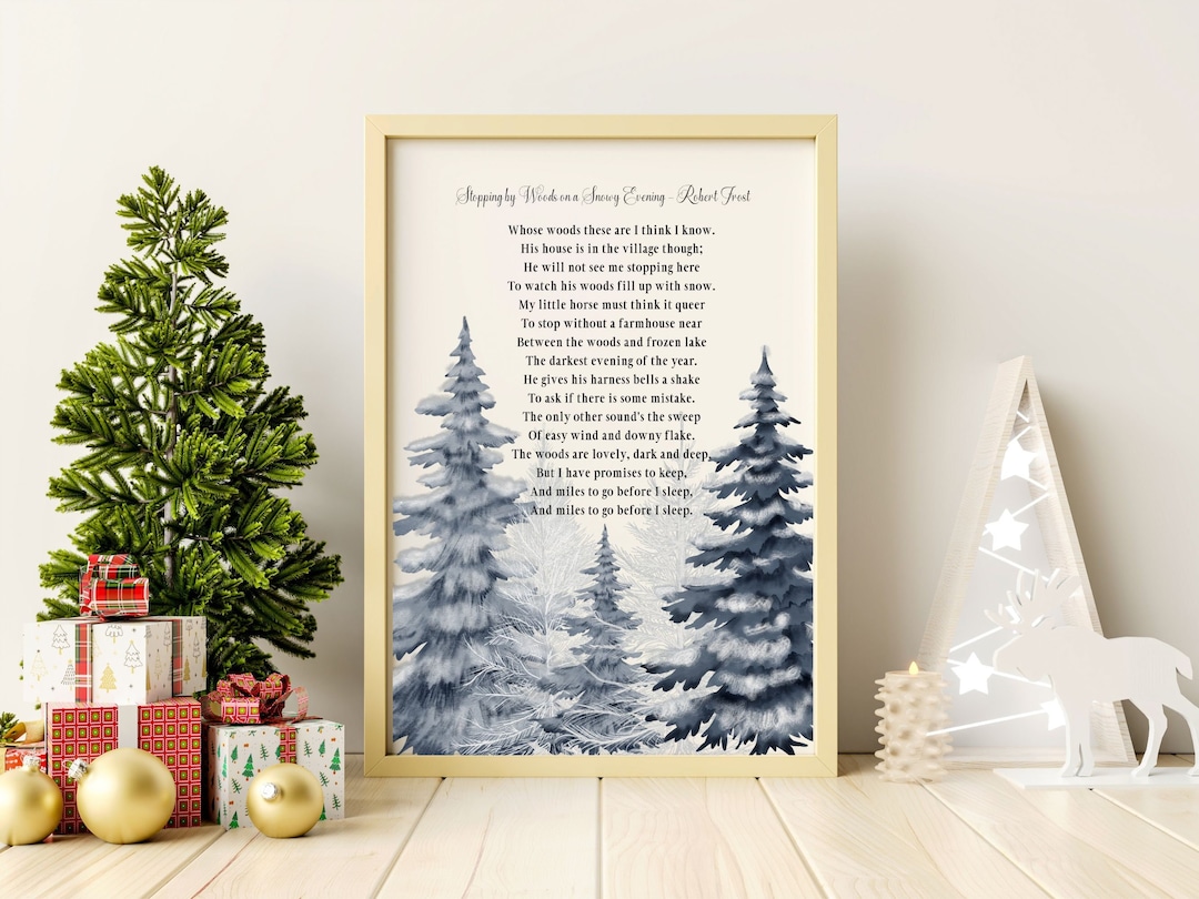 Serene Winter Woods Poem Printable - Snowy Forest Art - Ideal Holiday ...