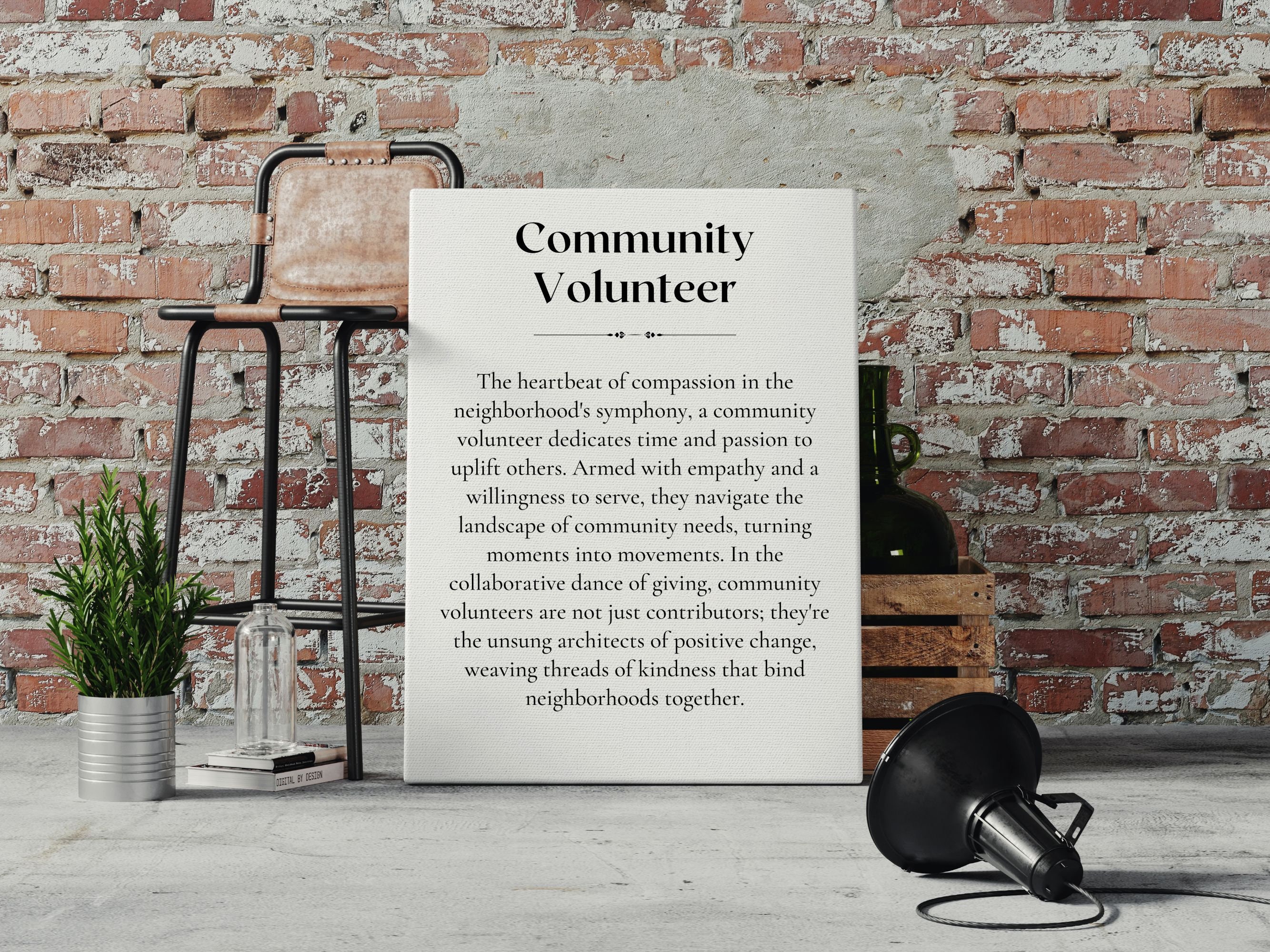Community Volunteer Definition Printable | Thoughtful Wall Art ...