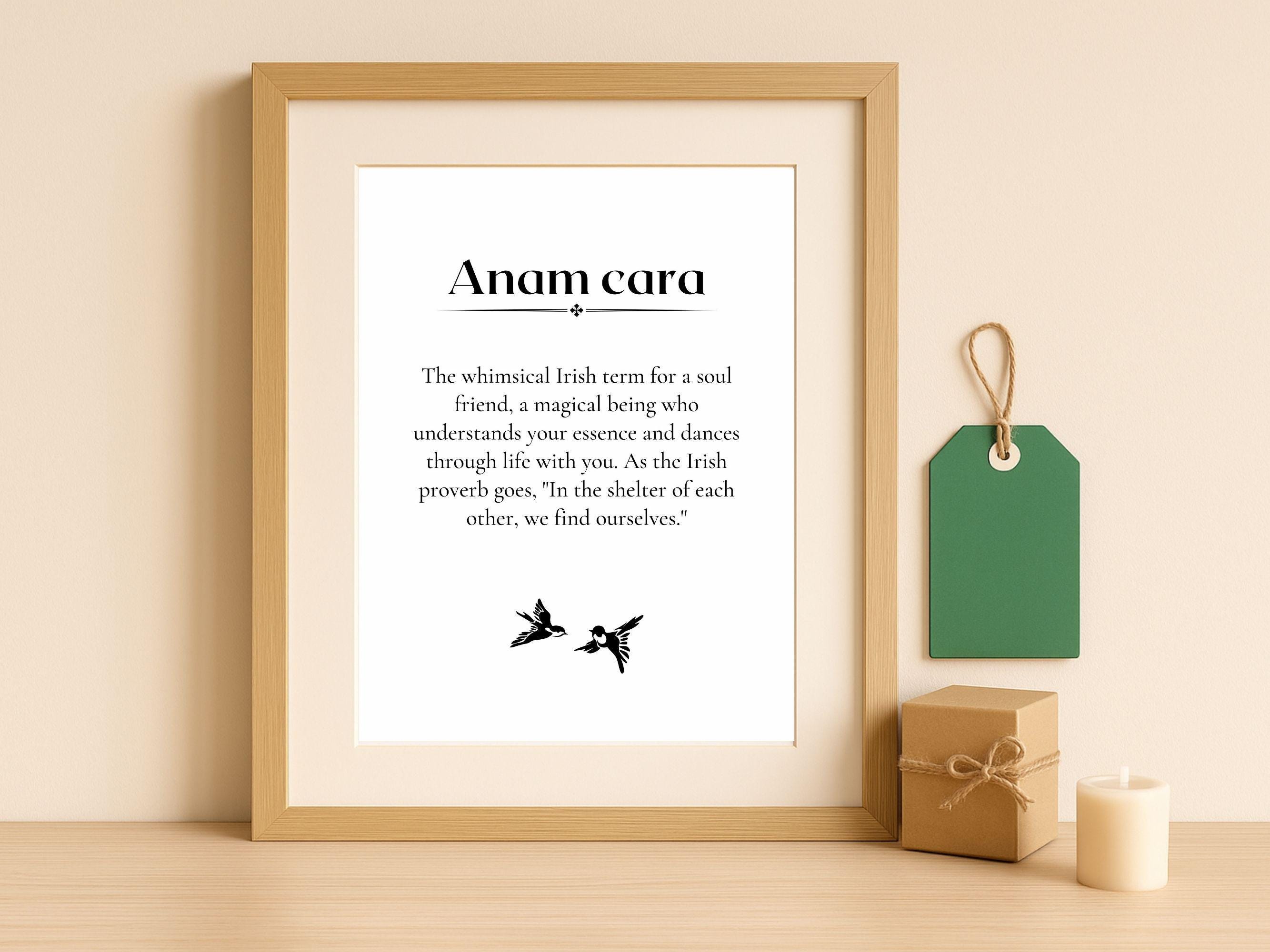 Anam Cara Printable Definition | Irish Soul Friend Wall Art | Celtic ...