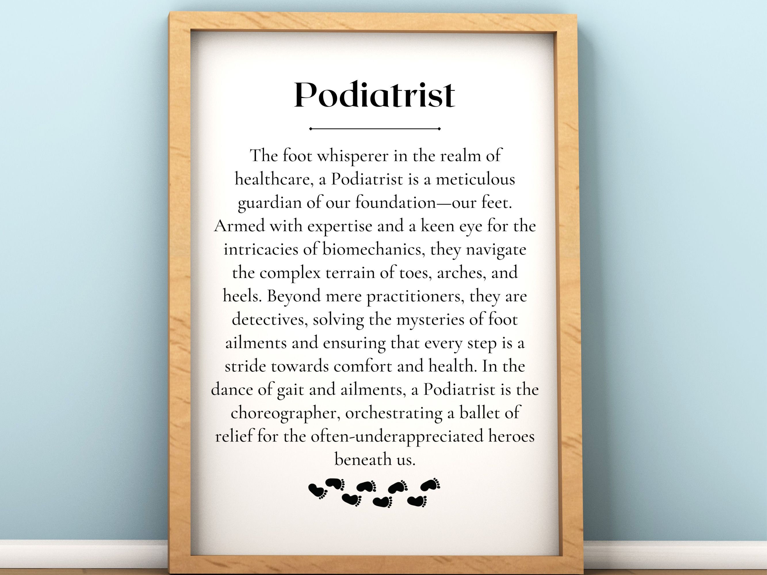 Podiatrist Definition Printable Art, Digital Download for Foot Health ...