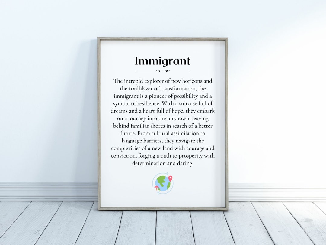 Immigrant Digital Download | Inspirational Wall Art | Instant Home ...