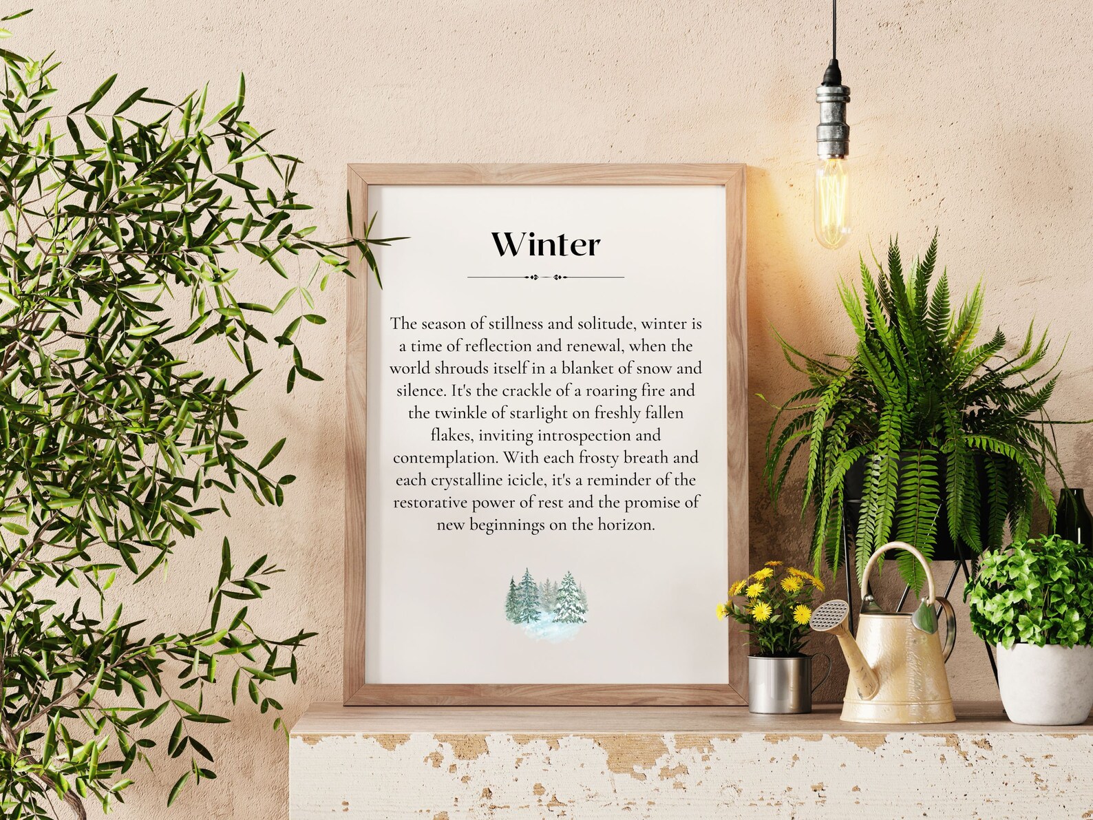 Winter Definition Printable, Seasonal Art, Office Decor, Motivational ...
