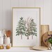 Woodland Christmas Trees Printable Rustic Holiday Gift - Etsy
