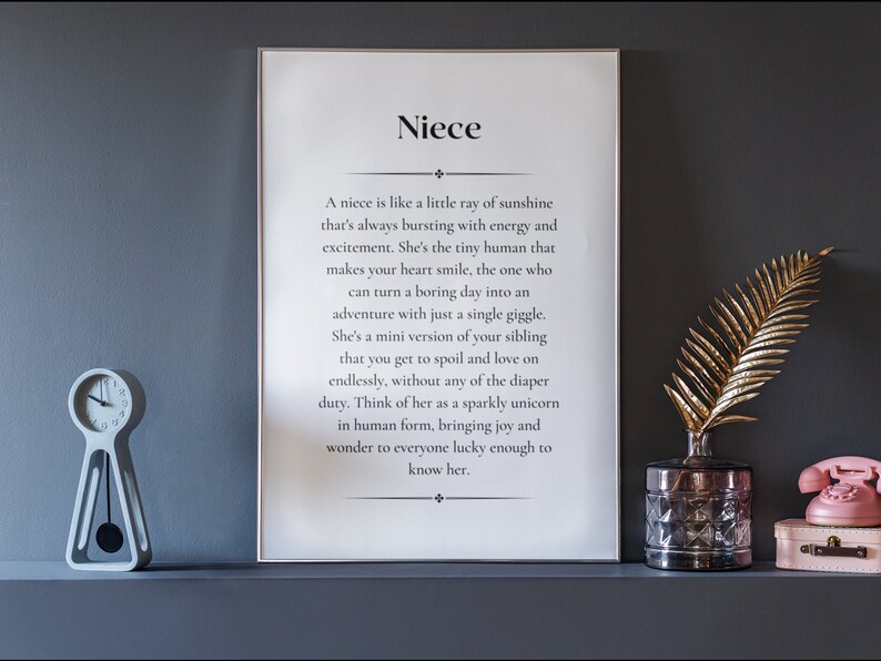 Niece Definition Printable | Gift for Niece | Niece Download | Niece ...