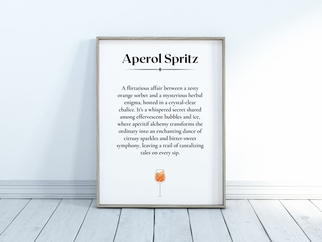 Aperol Spritz Definition Printable | Perfect Gift Idea | DIGITAL ...