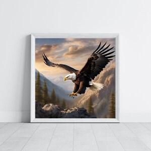 4 Majestic American Eagle Prints | Instant Download Digital Art | Eagle ...