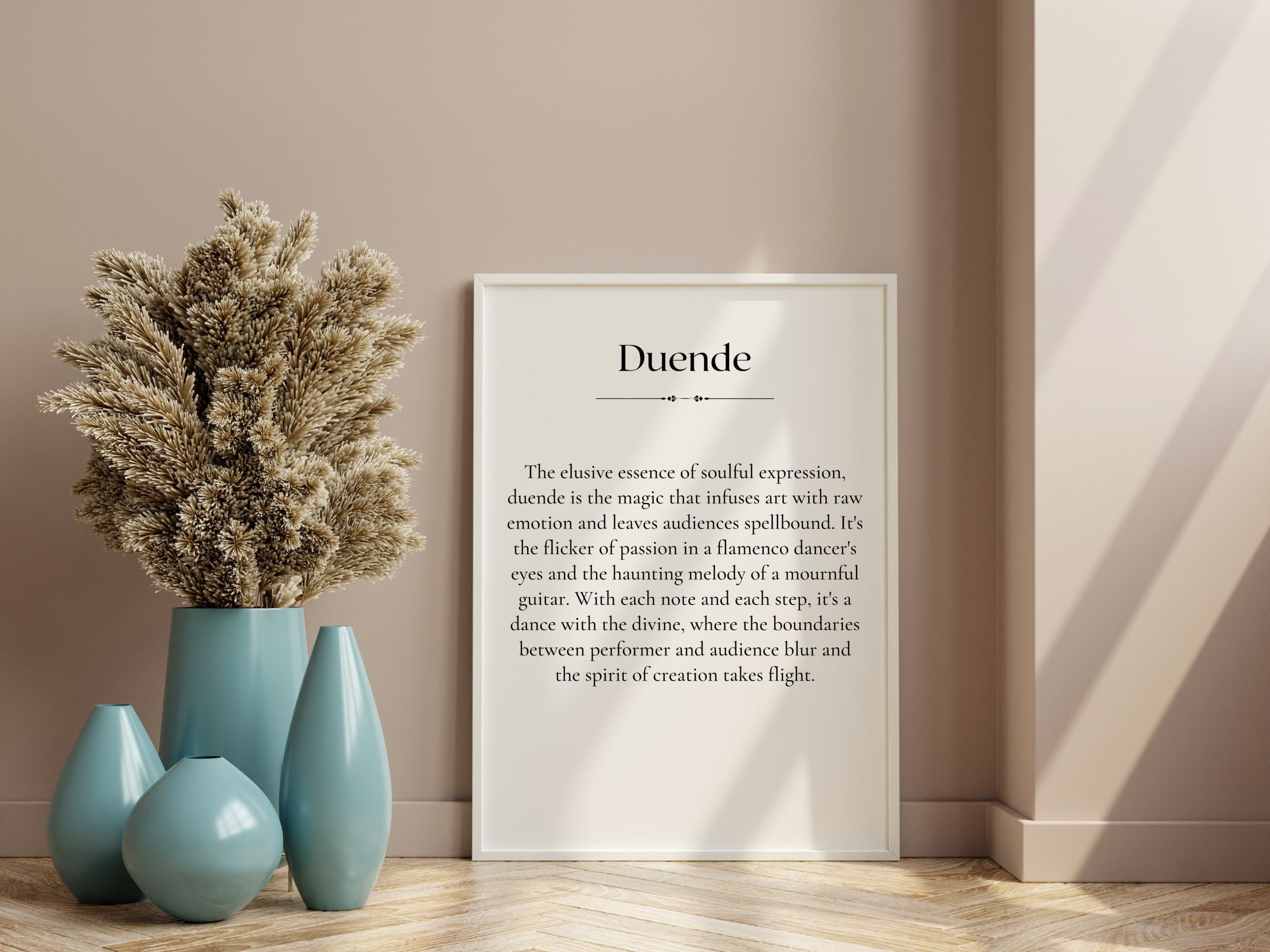Duende Dance Definition Printable Wall Art, Spanish Dance Decor Digital ...