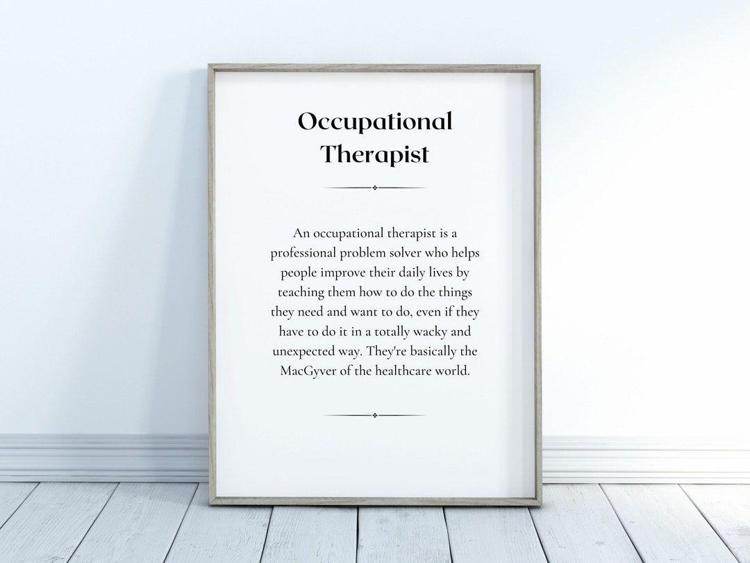 Occupational Therapist Definition Printable | Occupational Therapist ...