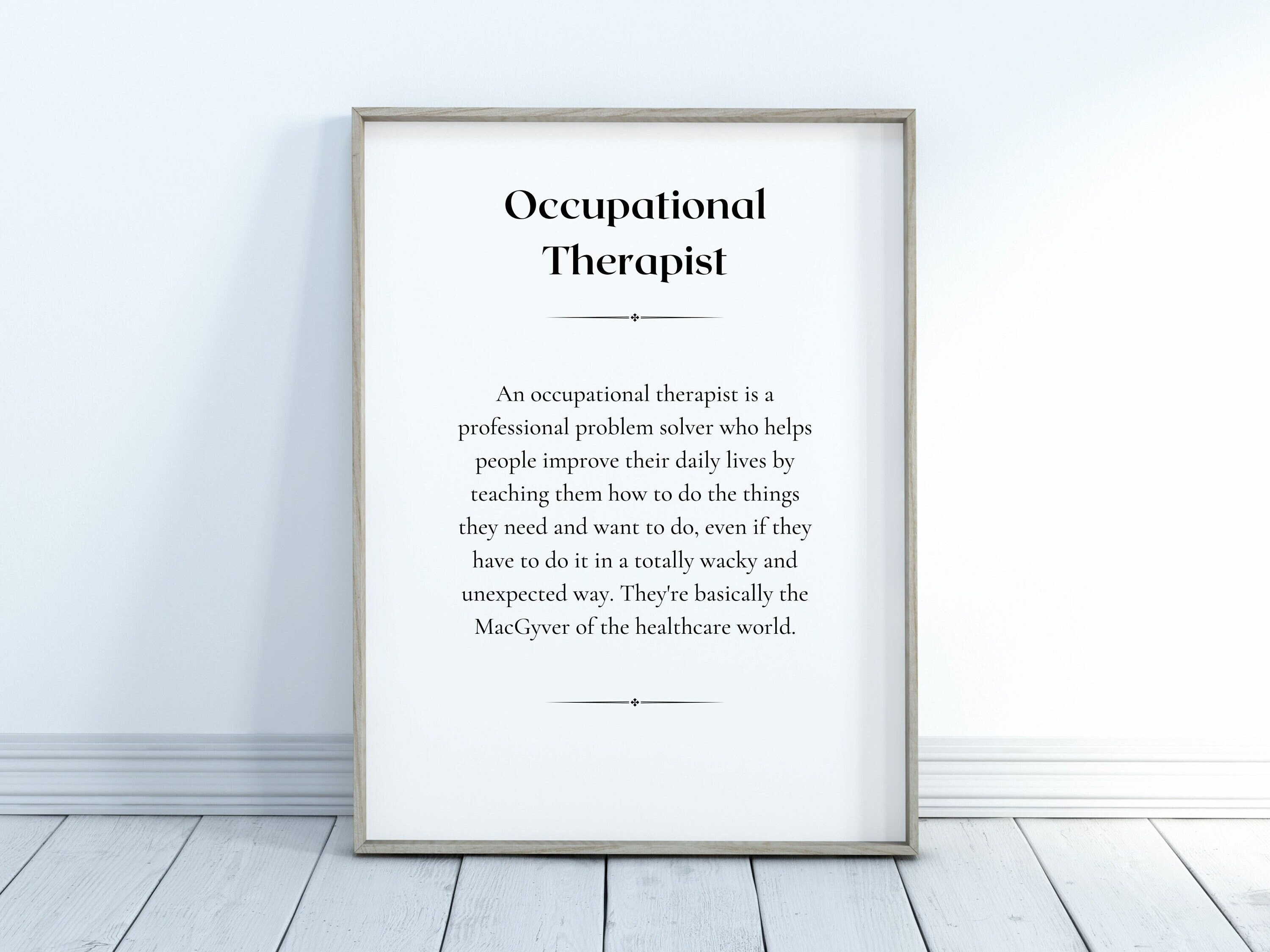 Occupational Therapist Definition Printable | Occupational Therapist ...