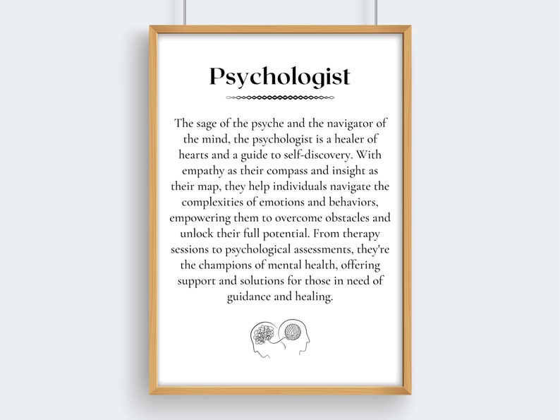 Psychologist Definition Printable, Psychology Gift, Office Decor ...