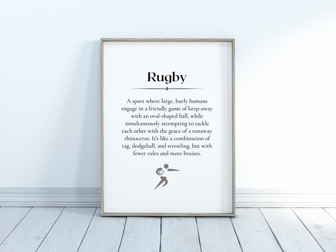 Rugby Definition Printable | Printable Definition Poster | Wall Art ...