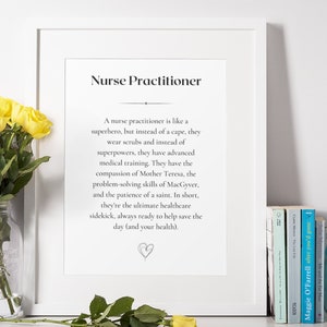 Nurse Practitioner Definition Printable | Nurse Gift | Nurse Graduation ...